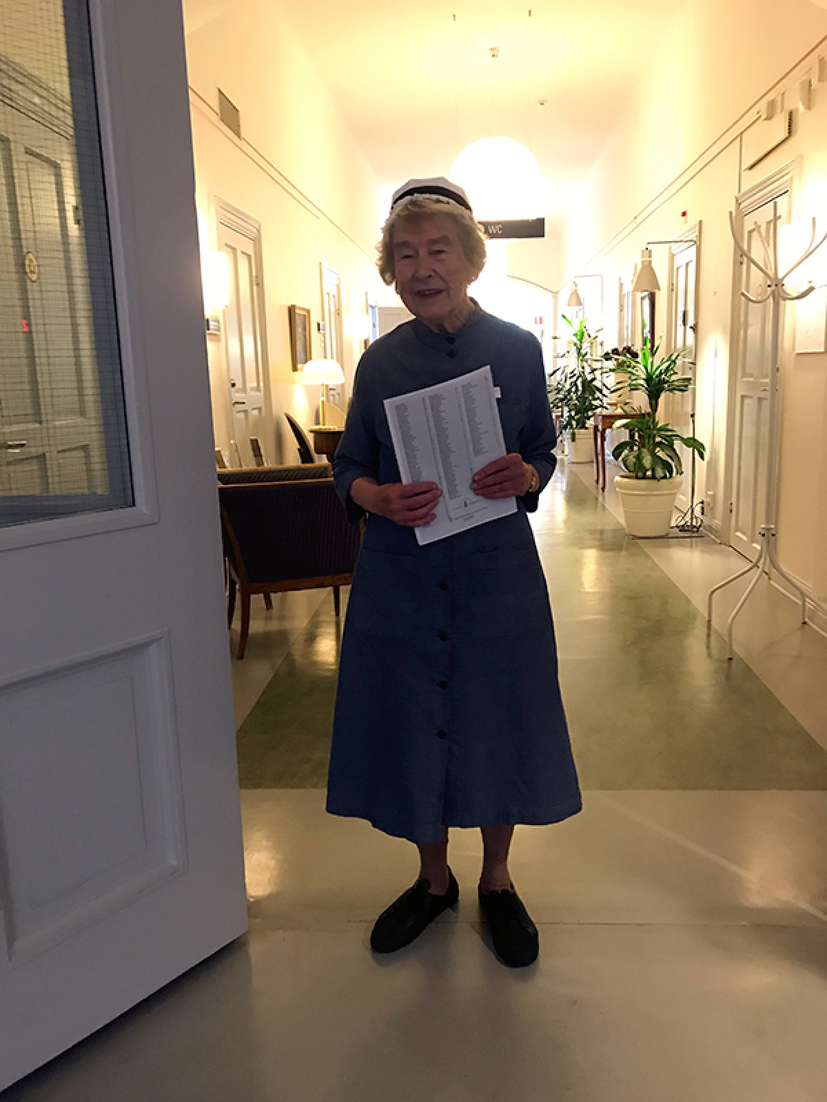 Vår värdinna Gunilla visade runt på Sophiahemmet